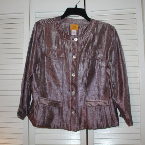 Ruby Rd. | Jackets & Coats | Ruby And Silver Jacket | Poshmark